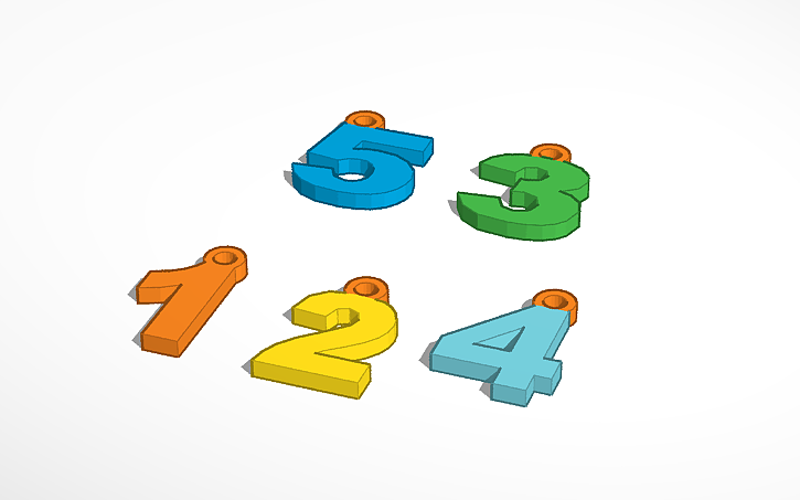 3D design Numbers - Tinkercad