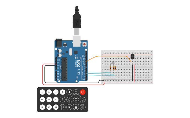 Circuit design IR REMOTE - Tinkercad