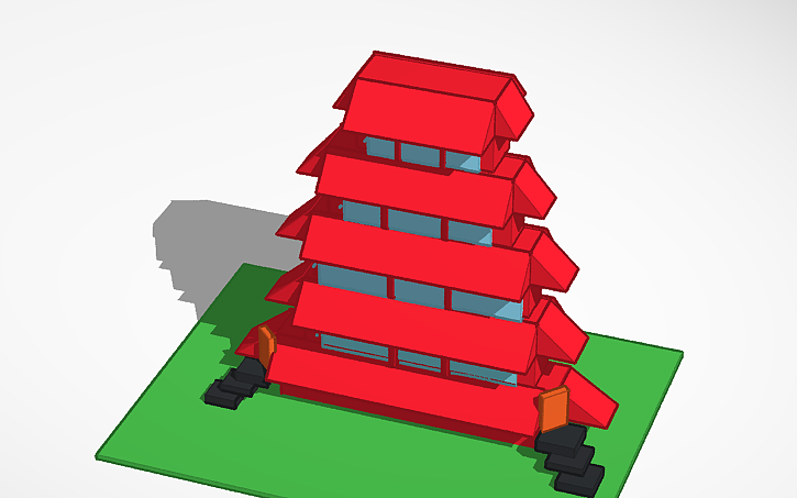 3D design Pagoda - Tinkercad