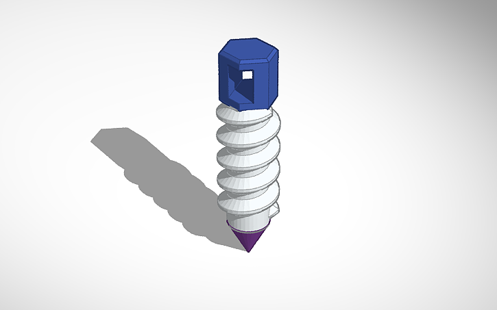 3D design Corkscrew - Tinkercad