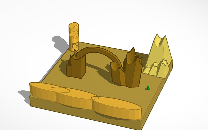 3D design Desert: Fighting Ground - Tinkercad