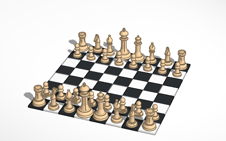 3D design Chess Set - Tinkercad