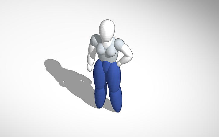 3D design Female Body V1 - Tinkercad