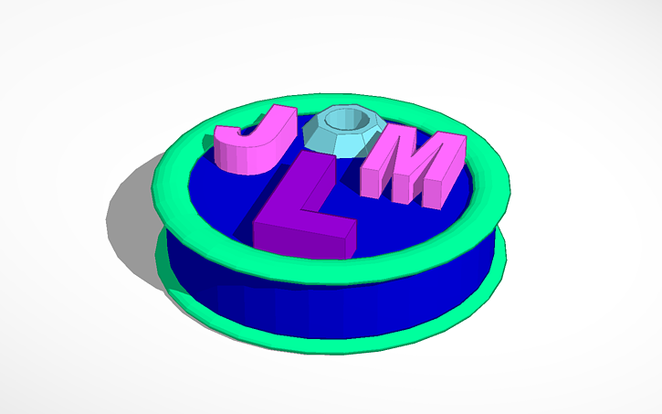 3D design Keychain with Initials | Tinkercad