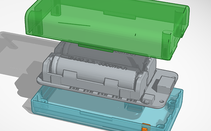 3D design 18650 Battery Shield V8_Enclosure_R2 - Tinkercad