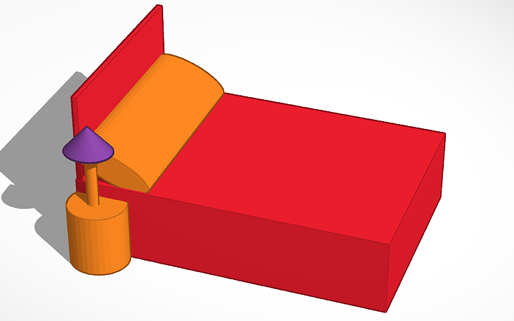 3D design Night, Night, Bed - Tinkercad