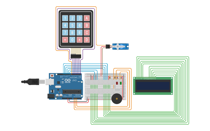 Circuit design Copy of CERRADURA ELECTRICA - Tinkercad