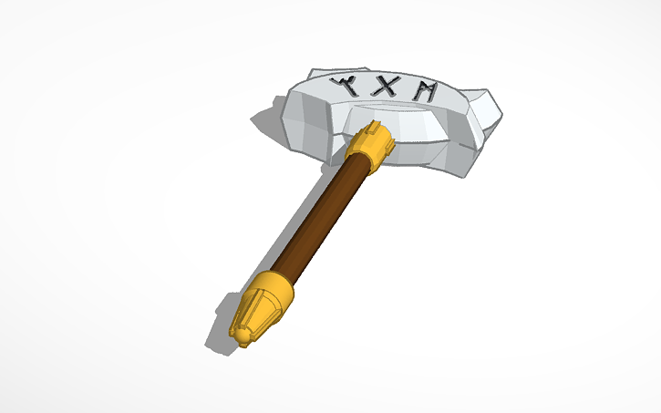 3D design One handed Hammer | Tinkercad