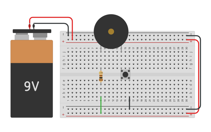 Circuit design Practica 5 como funciona una bocina - Tinkercad