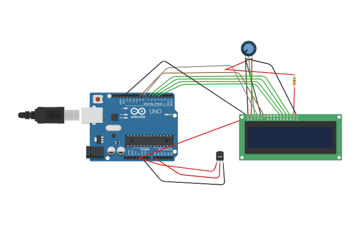 Circuit design ARDUINO temp | Tinkercad