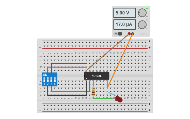 Circuit design Experiment-1 | Tinkercad