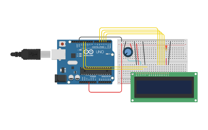 Circuit design LCD Timer - Tinkercad