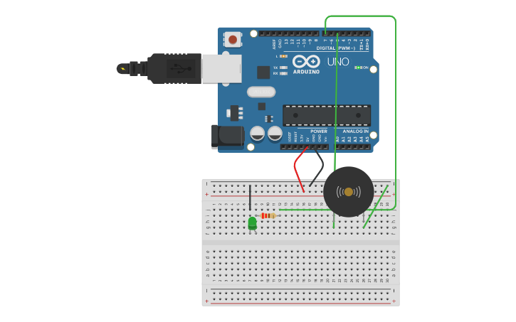 Circuit design arduino_piano | Tinkercad