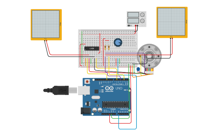 Circuit design PID Motor Control - Tinkercad