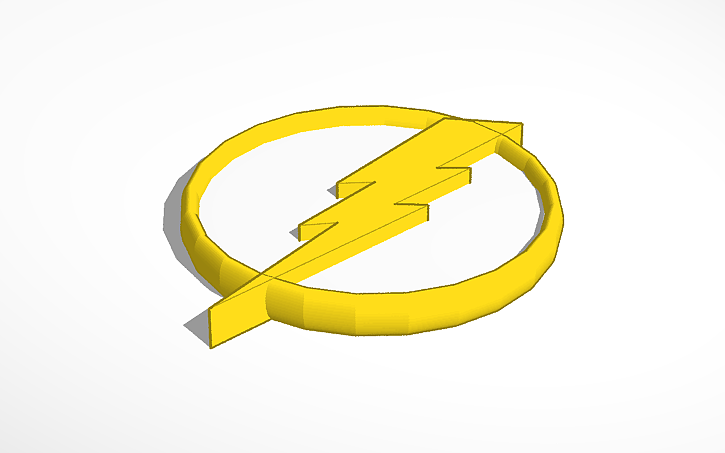 3D design Flash Symbol - Tinkercad