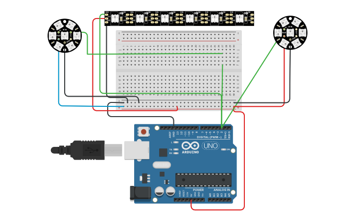 Circuit Design งานmini Project Arduino Uno R3 Tinkercad