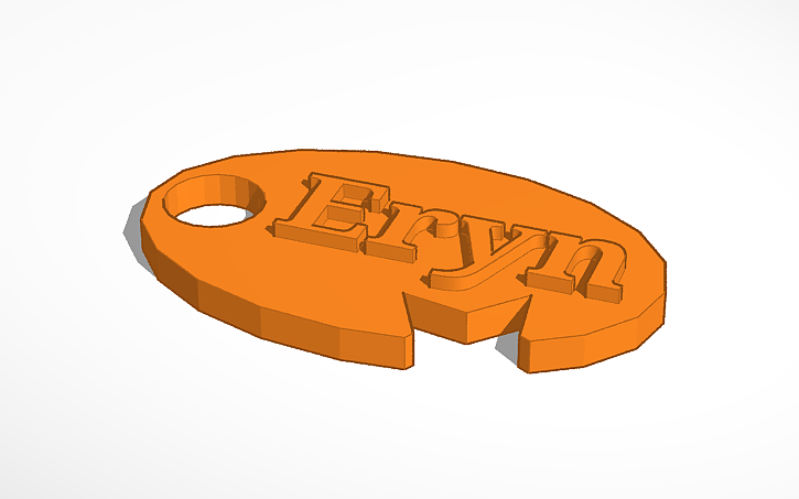 3D design Keychain - Tinkercad