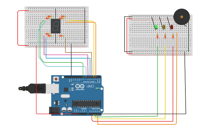 Circuit design stop_light_circuit_done - Tinkercad