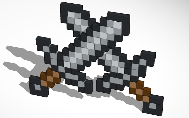 3D design minecraft iron swords | Tinkercad