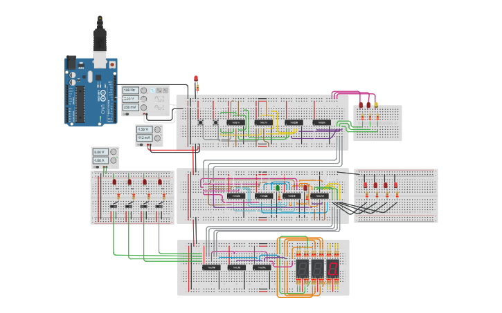 Circuit design 12.Vending machine curcuit - Tinkercad