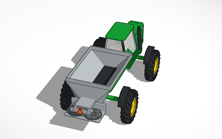 3D design John Deere fertilizer spreader - Tinkercad