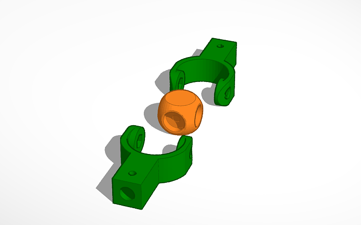 3D design Universal Joint with bearings - Tinkercad