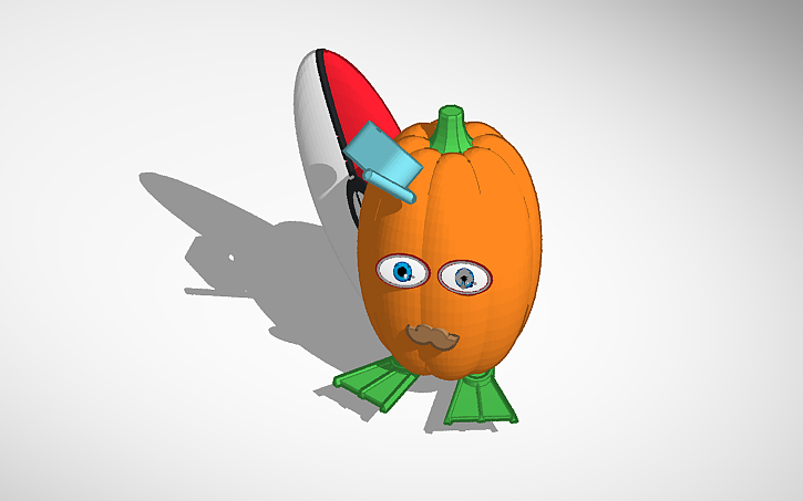3D design Surf pumpkin - Tinkercad