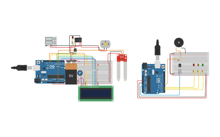 Circuit Design Smart Agriculture System Tinkercad