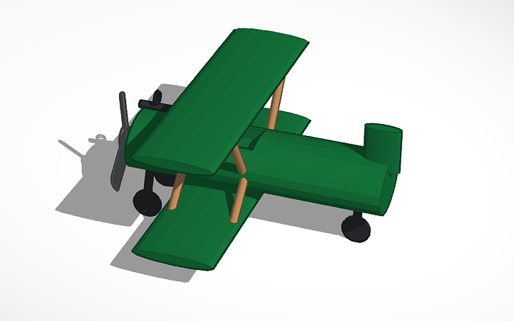 3D design ww1 plane - Tinkercad