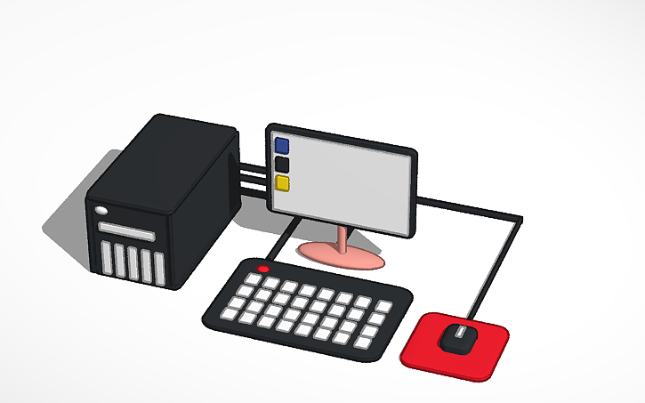 3D design desktop computer - Tinkercad