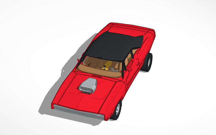 3D design 1970 Dodge Charger R/T - Tinkercad