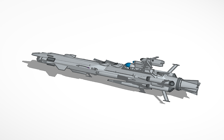3D design Space Battleship Aquarius - Tinkercad