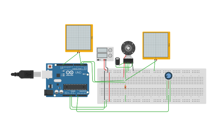 Circuit design overspeed control Finl open loop - Tinkercad