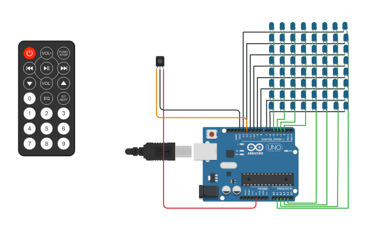 Circuit design Copy of 8x8 LED Matrix | Tinkercad Circuit design Copy of 8x8 LED Matrix | Tinkercad