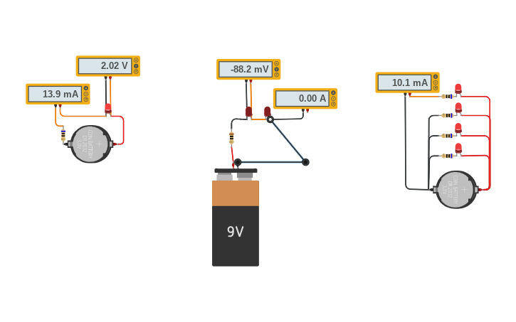 Circuit design Series and Parallel Circuits - Tinkercad