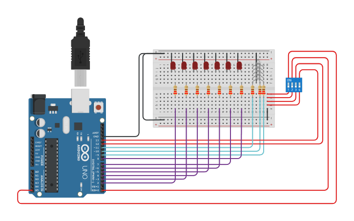 Circuit design LED-Pattern-Generator-Assignment - Tinkercad