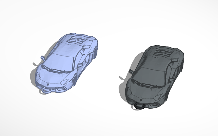 3D design car keychain - Tinkercad