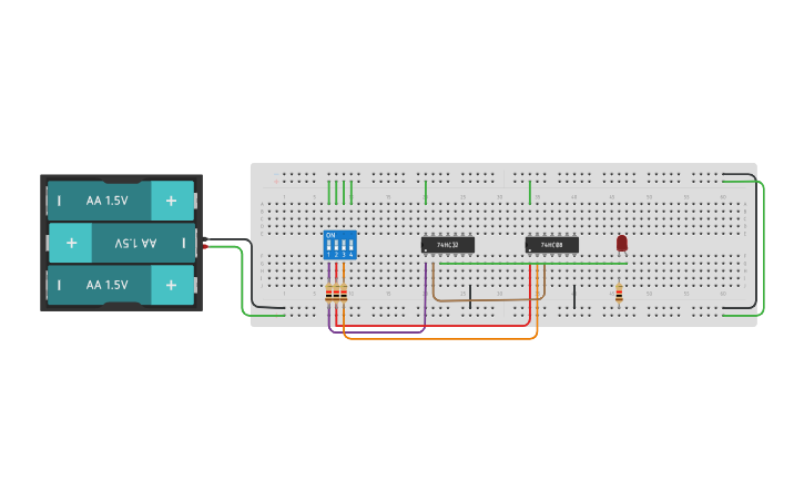 Circuit design FIRE ALARM - Tinkercad