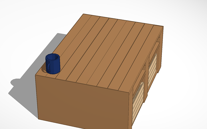 3D design Pallet inspired coffee table | Tinkercad