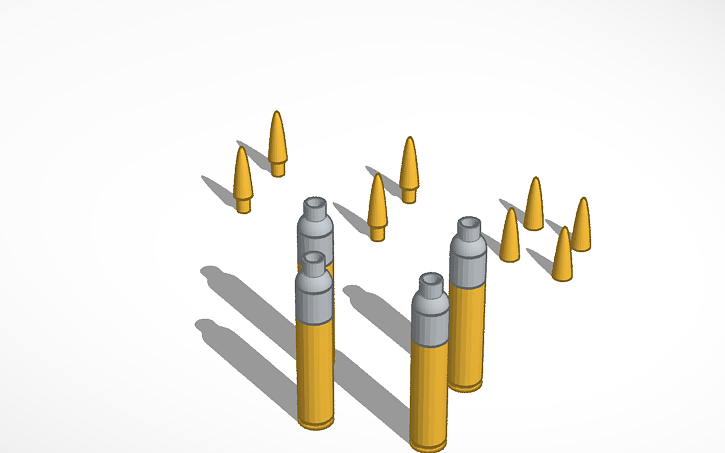 3D design .223 caliber rounds - Tinkercad