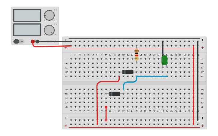Circuit design AND Gate using DRL - Tinkercad
