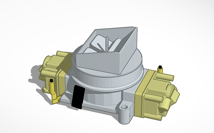 3D design holley carburetor/air intake - Tinkercad