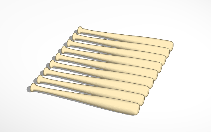 3D design Baseball bat - Tinkercad