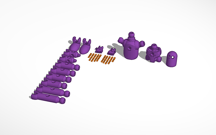 3D design Body of Figure With Articulate Hands - Tinkercad