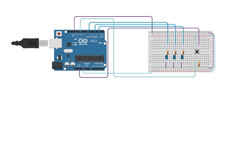 Circuit design Pulsador con arduino - 2° - Tinkercad