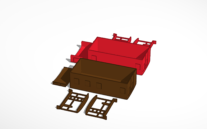 3D design Trackmaster couple caboose - Tinkercad