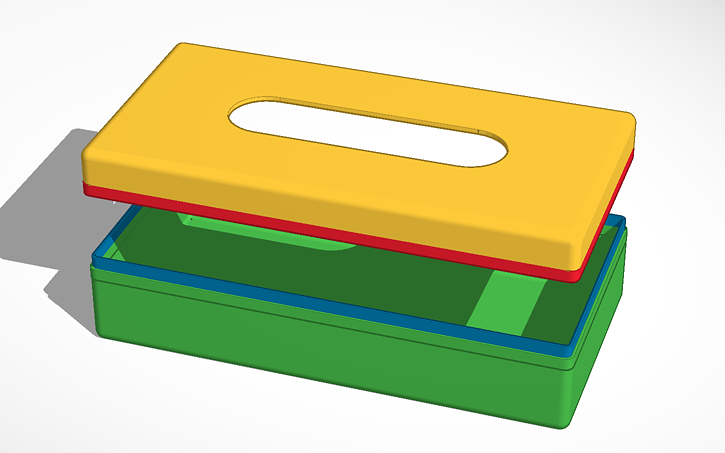 3D design Tissue box - Tinkercad
