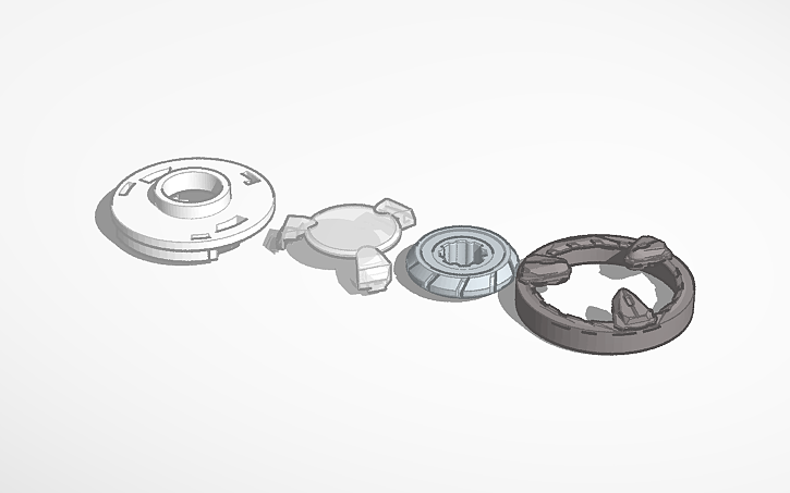 3D design Beyblade X BX Template (Right spin) - Tinkercad