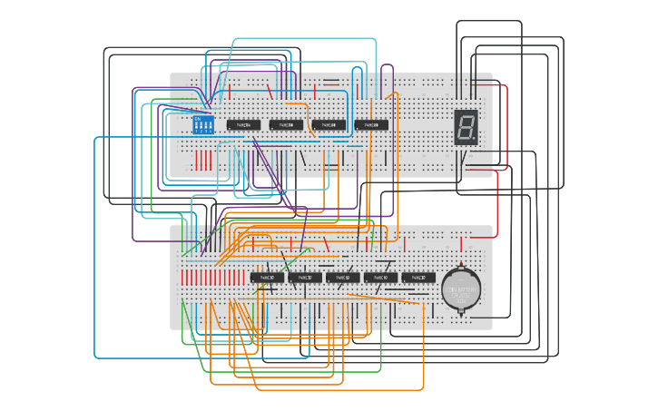Circuit Design Binary To Decimal With 7 Segment Display Tinkercad 6118