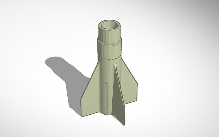 3D design Rocket tail for 1.8 cm Engine | Tinkercad